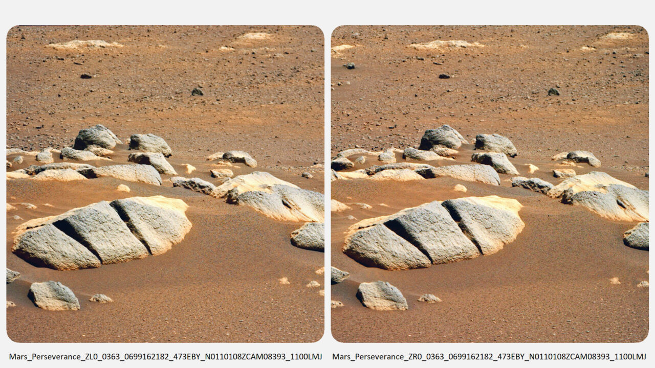 Fractured Rocks - Stereoscopic Corner #10 - Mastcam-Z